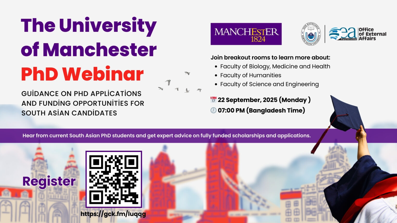 PhD Opportunities at The University of Manchester – South Asia Webinar - Office of External Affairs